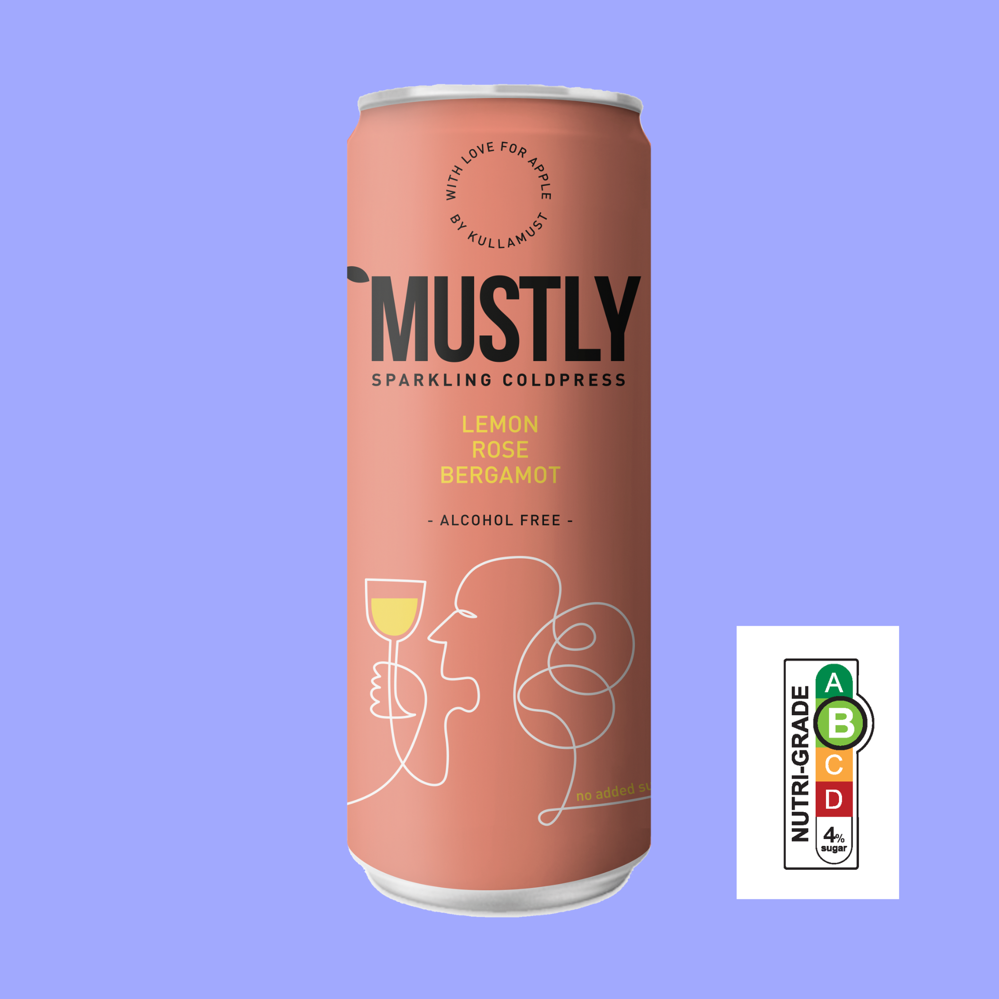 MUSTLY Lemon, Rose & Bergamot Sparkling Apple Juice - 330ml – Limwood